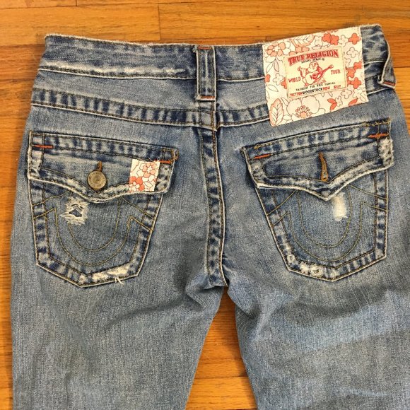 True Religion | Jeans | Vintage True Religion Ripped Patches Low Rise ...